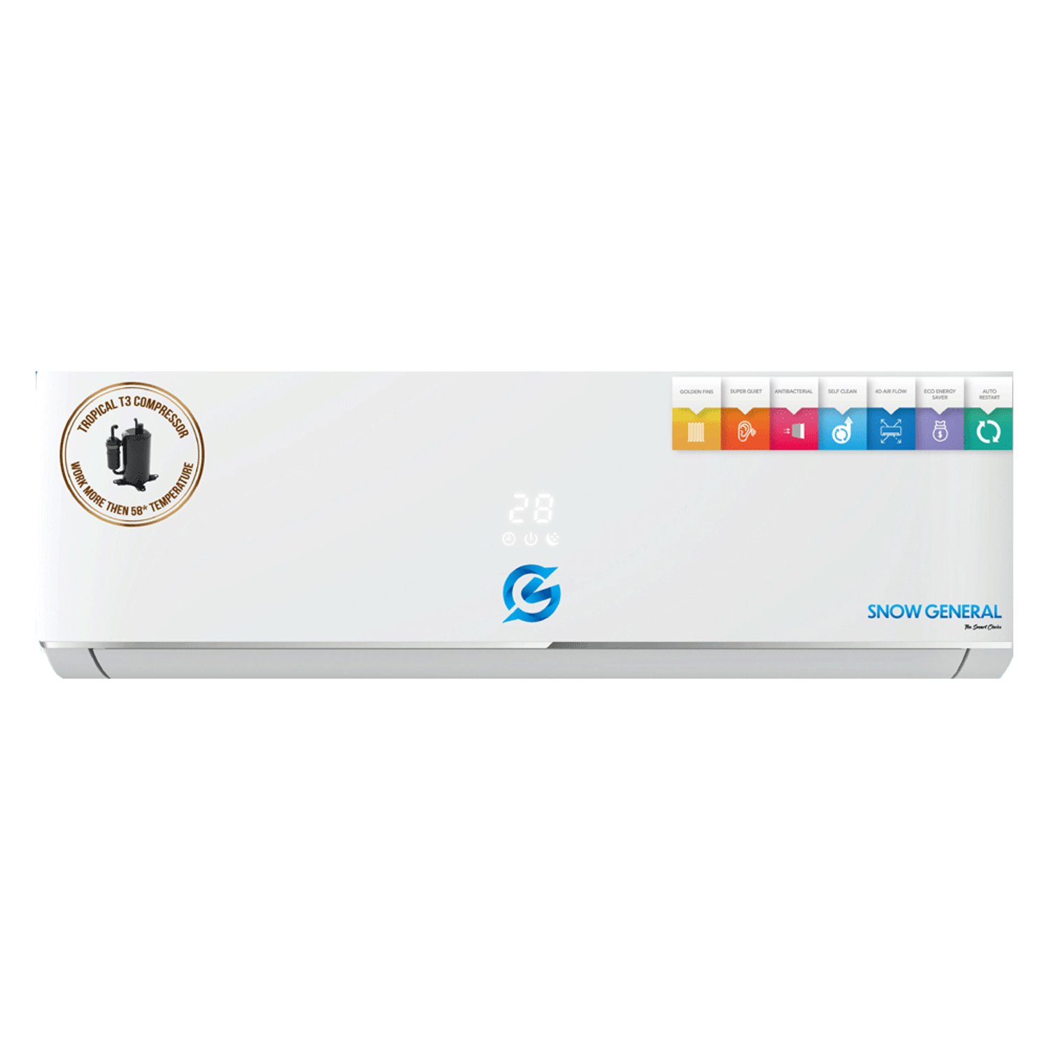 Snow General Split AC 1.5Ton GS-R194C With Rotary Compressor - HVAC ...