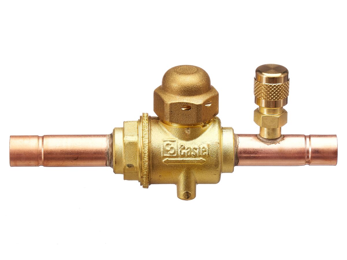 Castel Ball Valve With Access Port 3/8" Solder 6570/3A - HVAC, Air ...
