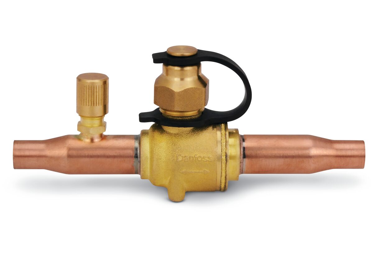 Danfoss Ball Valve With Access Port 1 5/8" Solder Connection 009L7058 ...